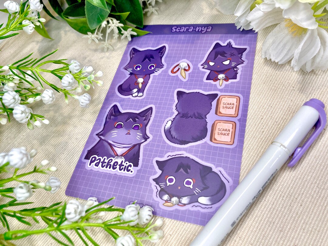 Scara-nya Genshin Impact Scaramouche Cute Chibi Sticker - Etsy