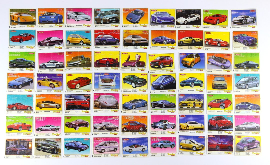 TURBO Gum Classic MIX 63 PCS Bubble Gum Inserts Photo Rare Kent Gida ...