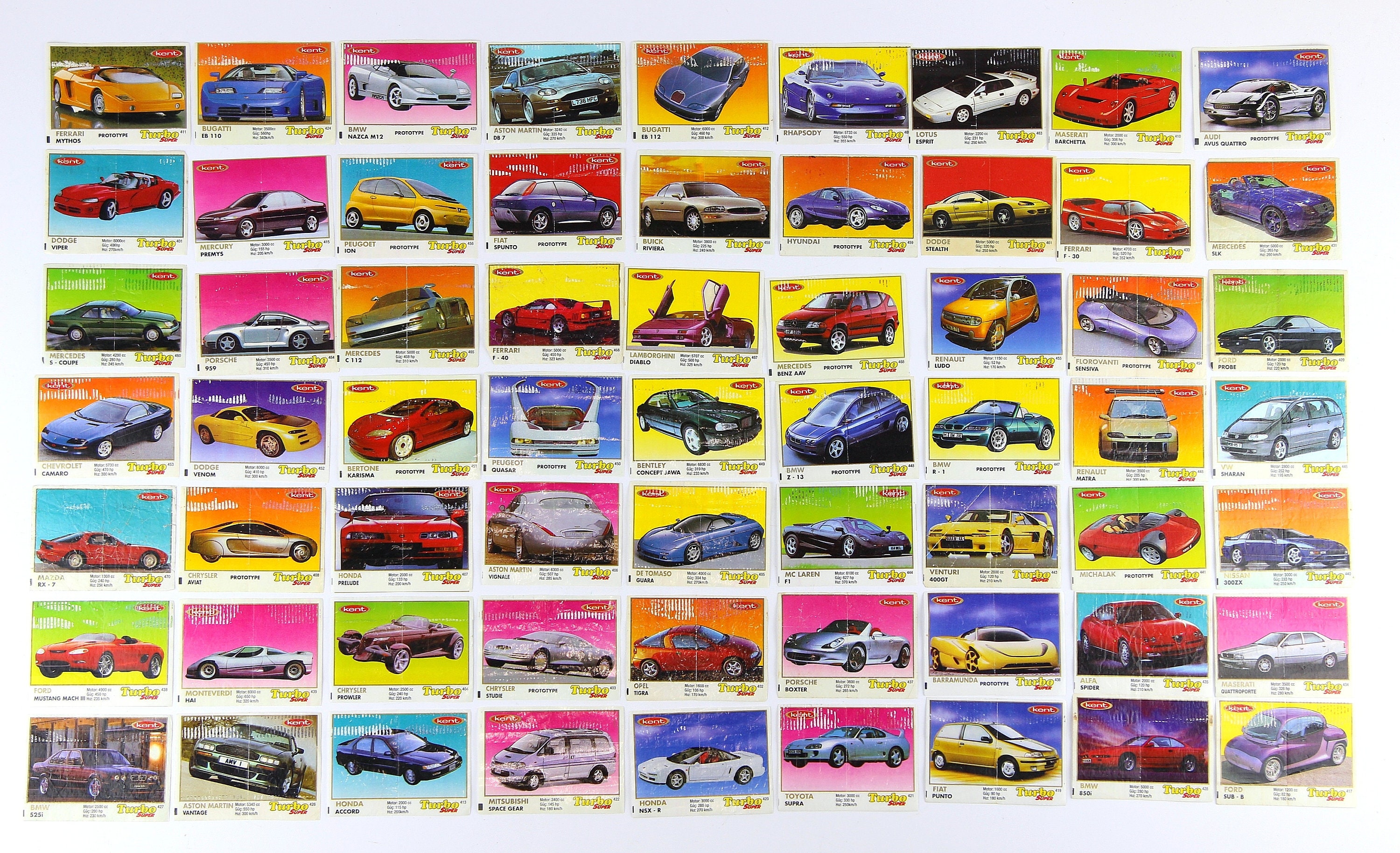 TURBO Gum Classic MIX 63 PCS Bubble Gum Inserts Photo Rare Kent Gida - Etsy