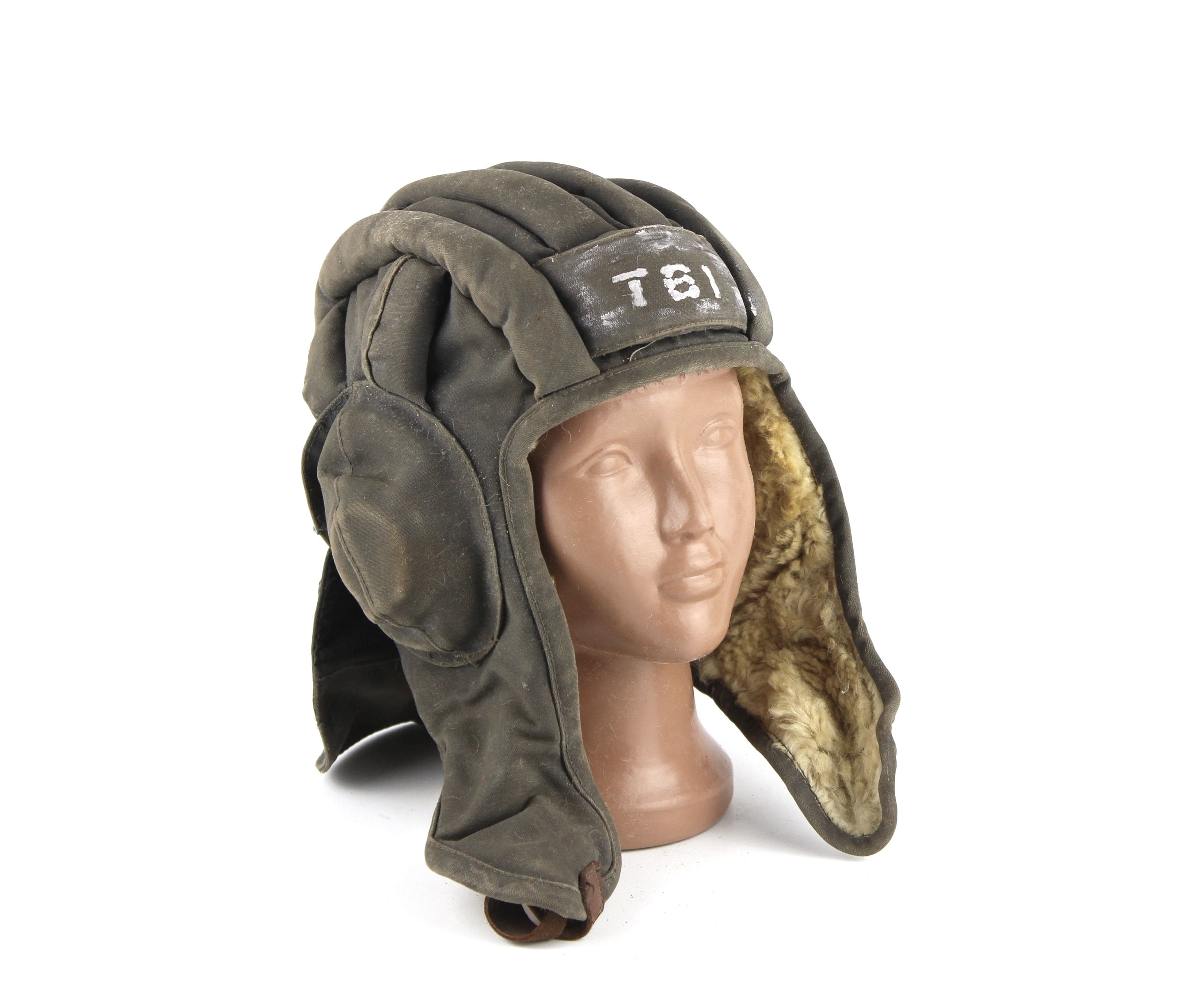 Original Vintage Soviet Union USSR Tanker Tankman Tank Cap Helmet ...