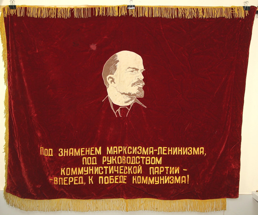 Soviet Flag Banner Under the Sign of Marxism-leninism USSR Led by the ...