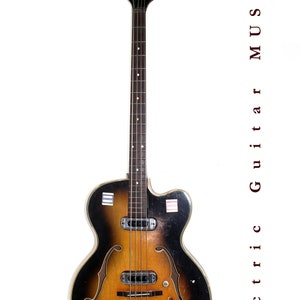 Electric Guitar Bass Semi-acoustic Guitar MUSIMA 4 String - Etsy