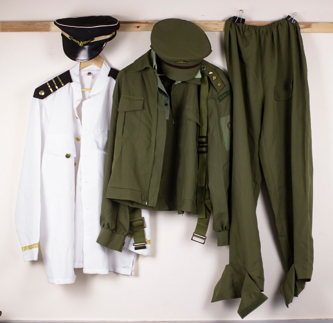 Uniform Army Pilot Civil Aviation Masquerade Uniform Suit 2 Sets - Etsy