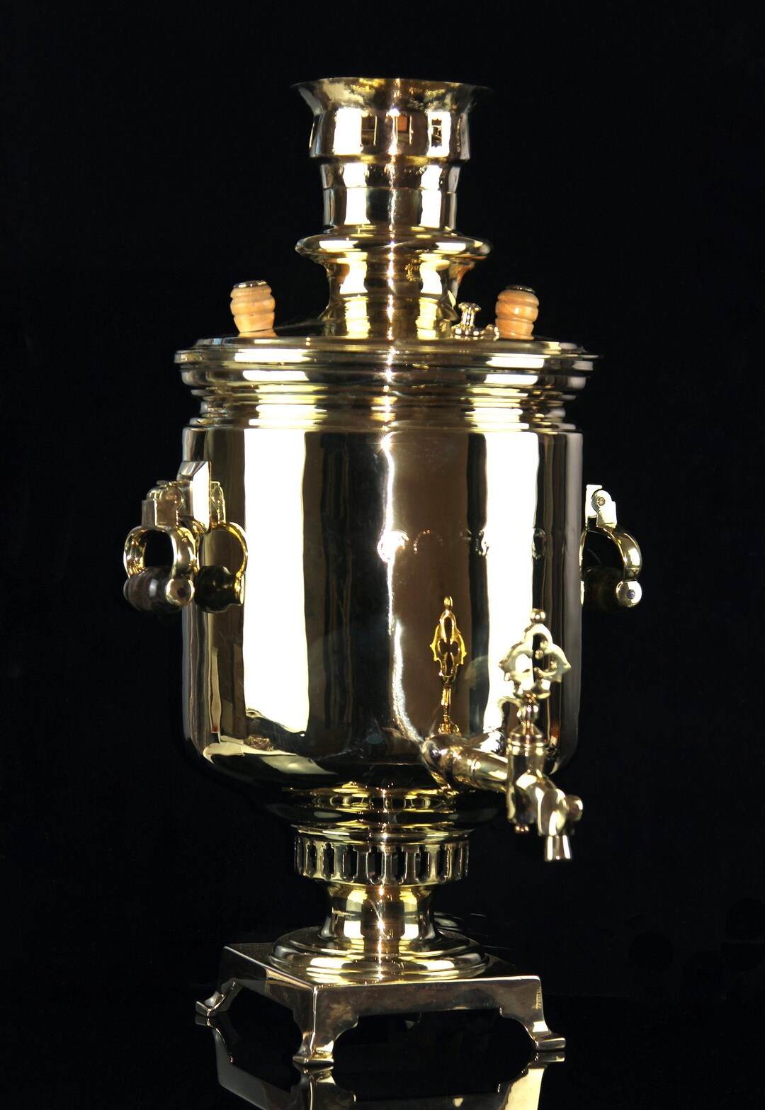 Vintage Samovar on Wood Batasheva TULA Fire Samovar 10 Liters (2.6 ...