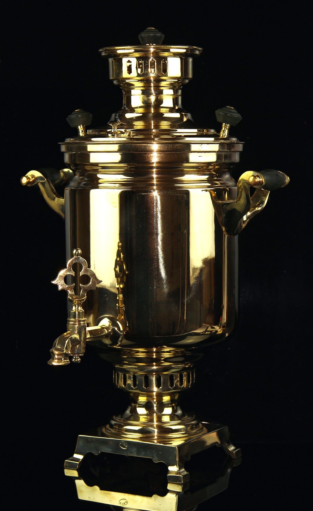 Vintage Samovar on Wood Kolchugin TULA Fire Samovar 5 Liters (1.3 ...