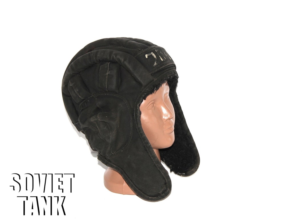 Original Vintage Soviet Union USSR Tanker Tankman Tank Cap Helmet ...