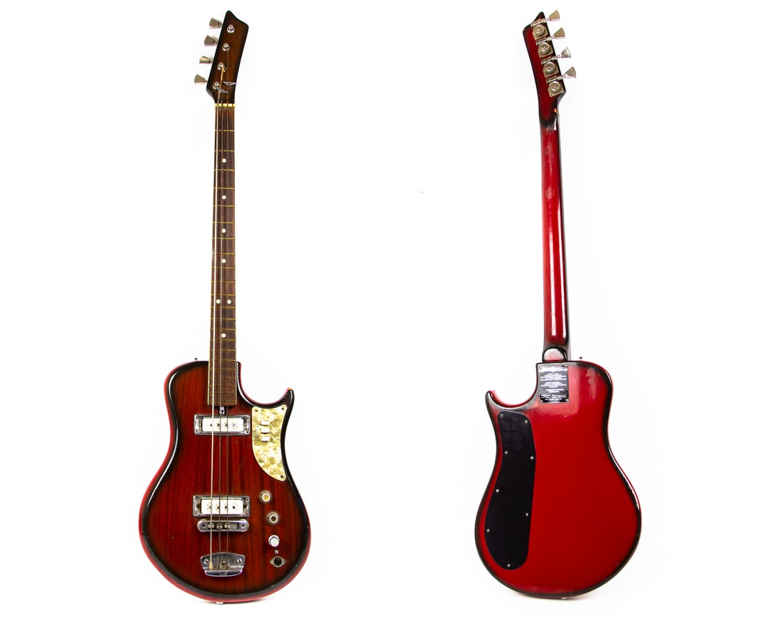 Vintage Soviet Electric Guitar Bass Semi-acoustic Guitar URAL 4 String ...