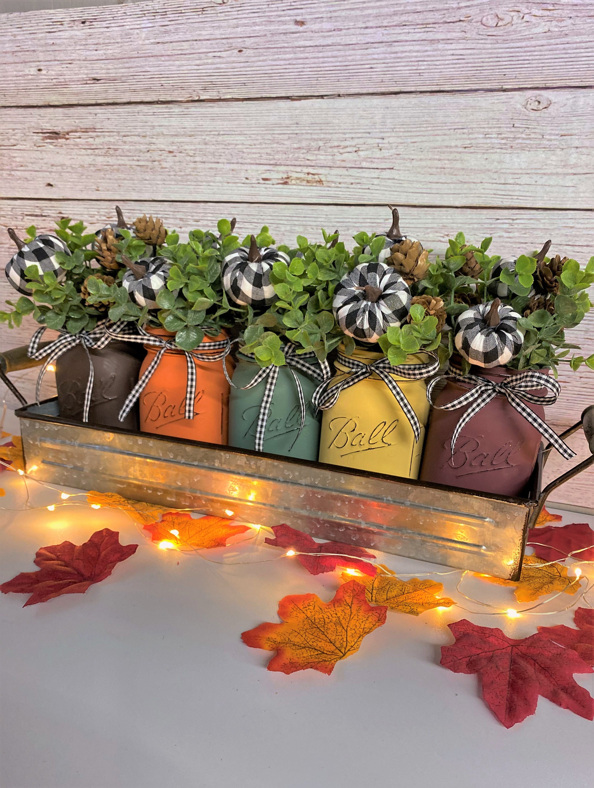 Fall Decor/Buffalo Plaid Decor/Fall Centerpiece/Fall Table | Etsy