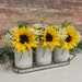 Sunflower Mason Jar Floral Arrangement Farmhouse Decor - Etsy