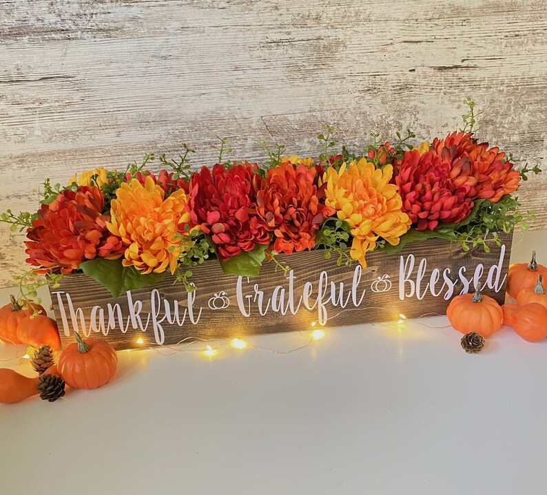 Rustic Fall Table Centerpiece: Farmhouse Thanksgiving Decor - Etsy