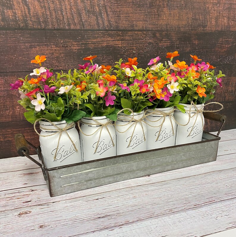 Wildflower Table Decor Kitchen Decor Farmhouse Centerpiece - Etsy