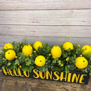 Hello Sunshine With Lemons/summer Decor/spring Decor/lemon Decor ...
