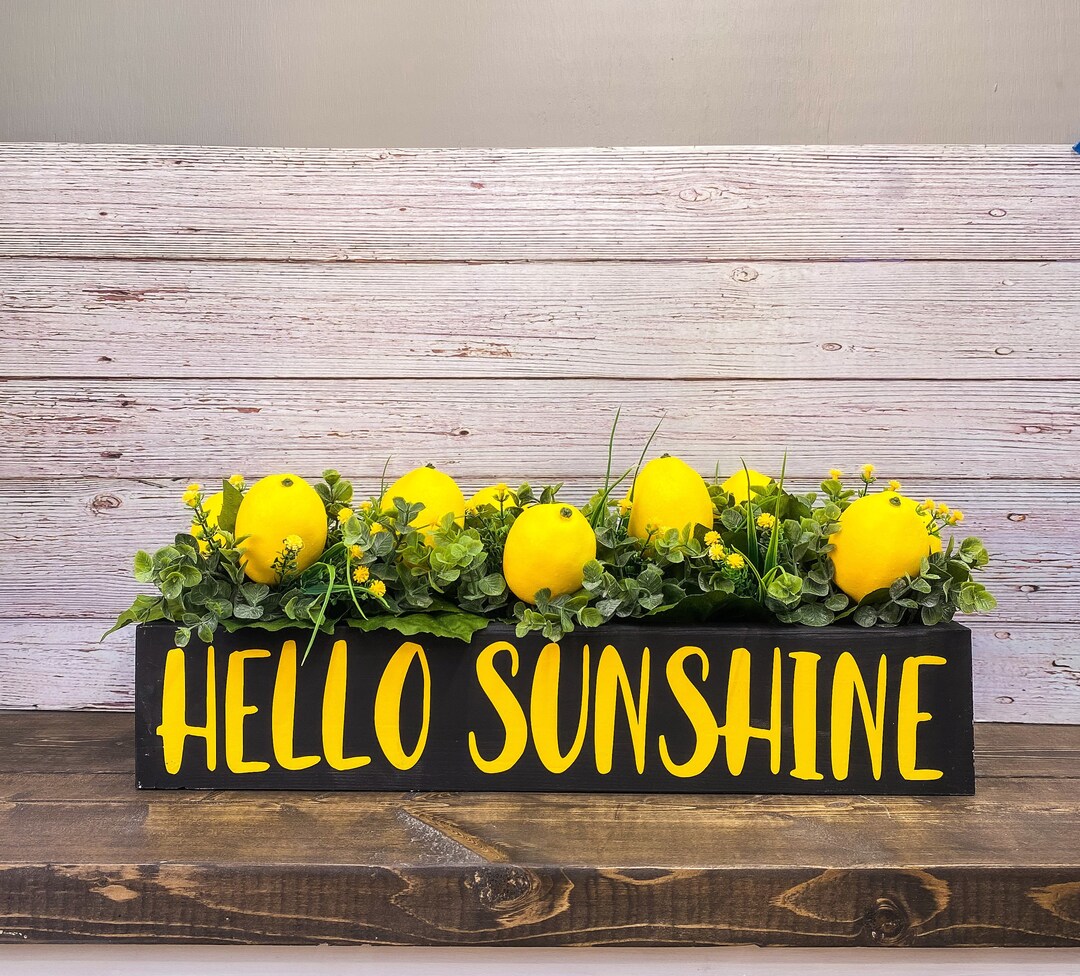 Hello Sunshine Lemon Centerpiece: Farmhouse Summer Decor - Etsy