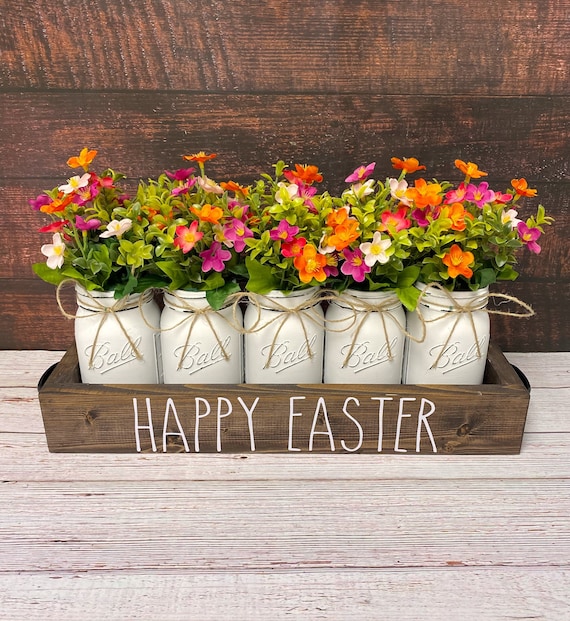 Spring Mason Jar Centerpieces