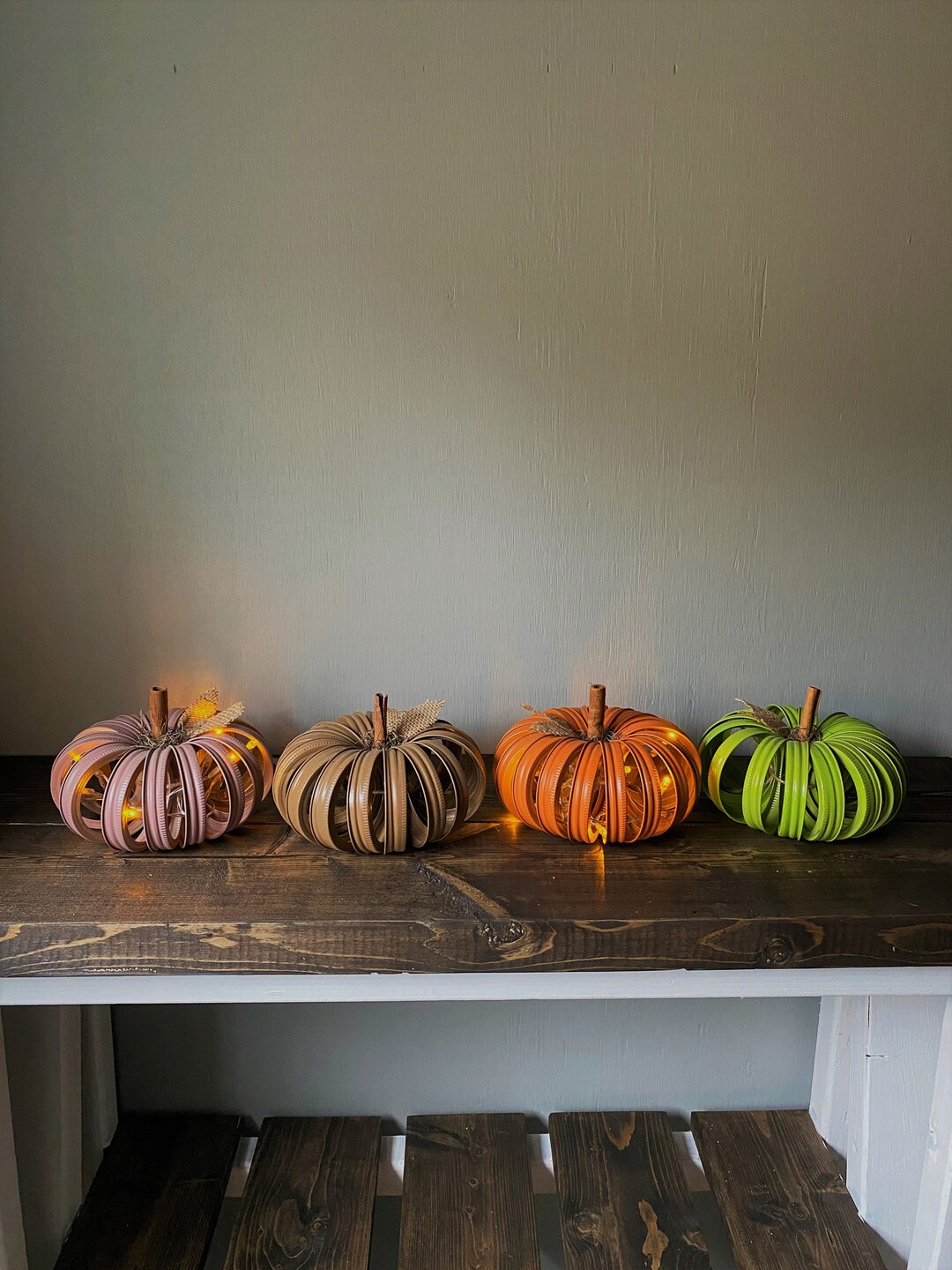 Mason Jar Lid Pumpkin: Fall Table Centerpiece, Halloween Decor - Etsy