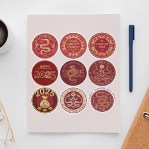 Chinese New Year 2025 Stickers for Kids, Year of the Snake Sticker ...