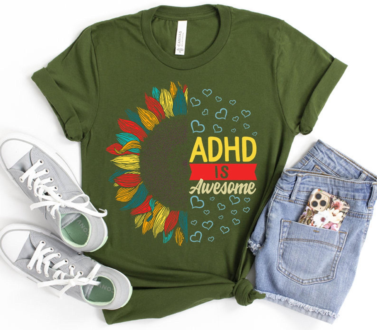ADHD Is Awesome Funny ADHD Shirt Mental Health Tee | Etsy