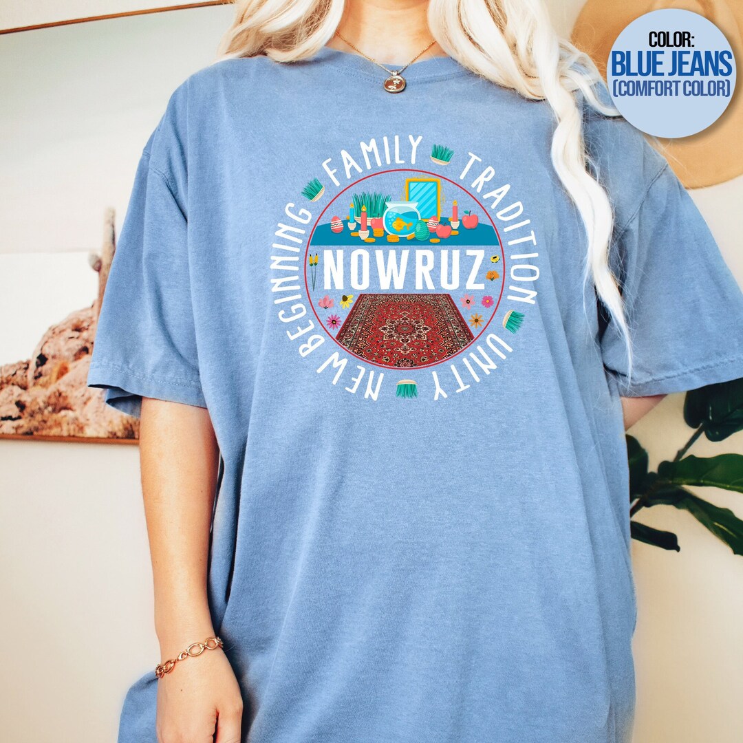 Nowruz Shirt, New Beginning Family Traditional Haft-seen Table Tee ...