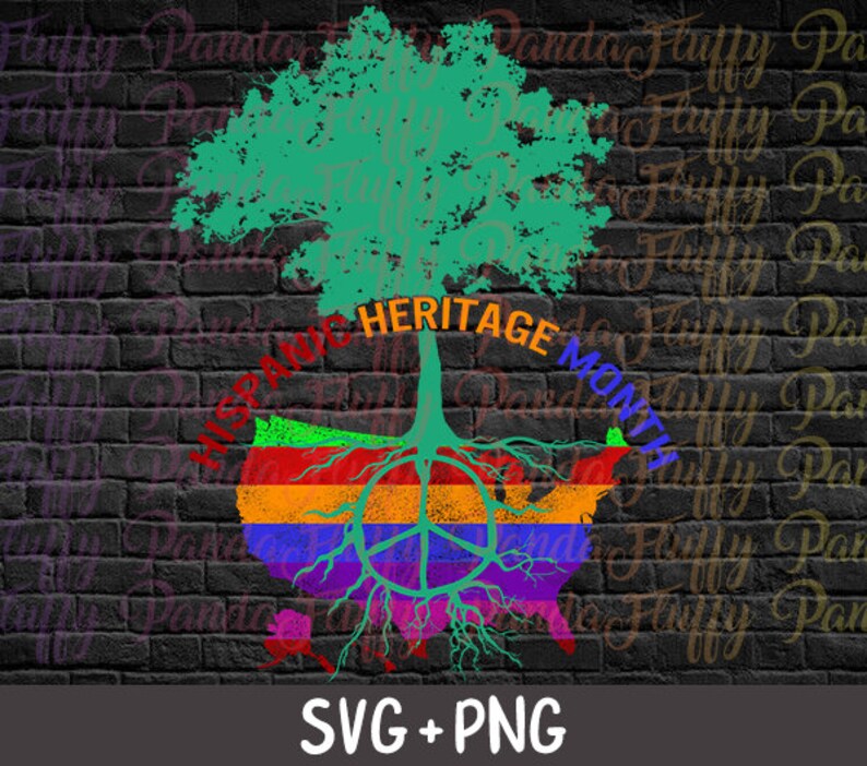 National Hispanic Heritage Month Roots Tree Watercolor Latino | Etsy