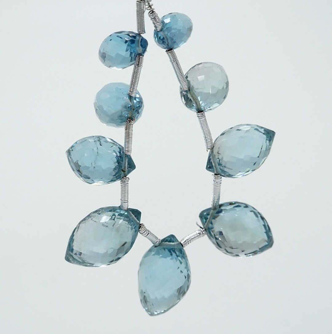 Natural London Blue Topaz Barrel Beads - Blue Topaz Faceted Beads ...