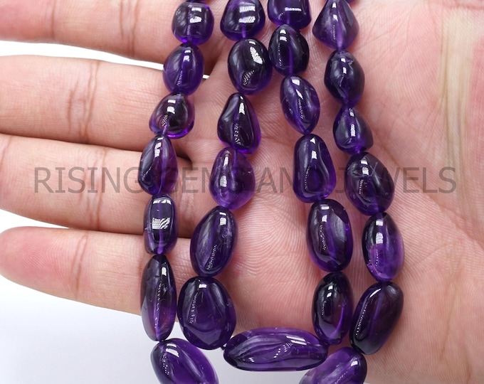 Natural Purple Amethyst Nugget Beads - Amethyst Smooth Beads - Smooth ...