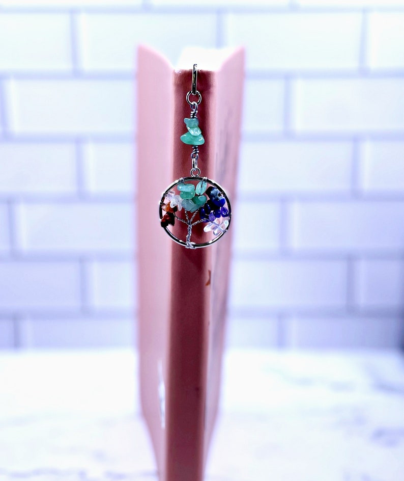 Tree of Life Bookmark With Lapis Lazuli Gemstone. Tree of Life Bookmark ...