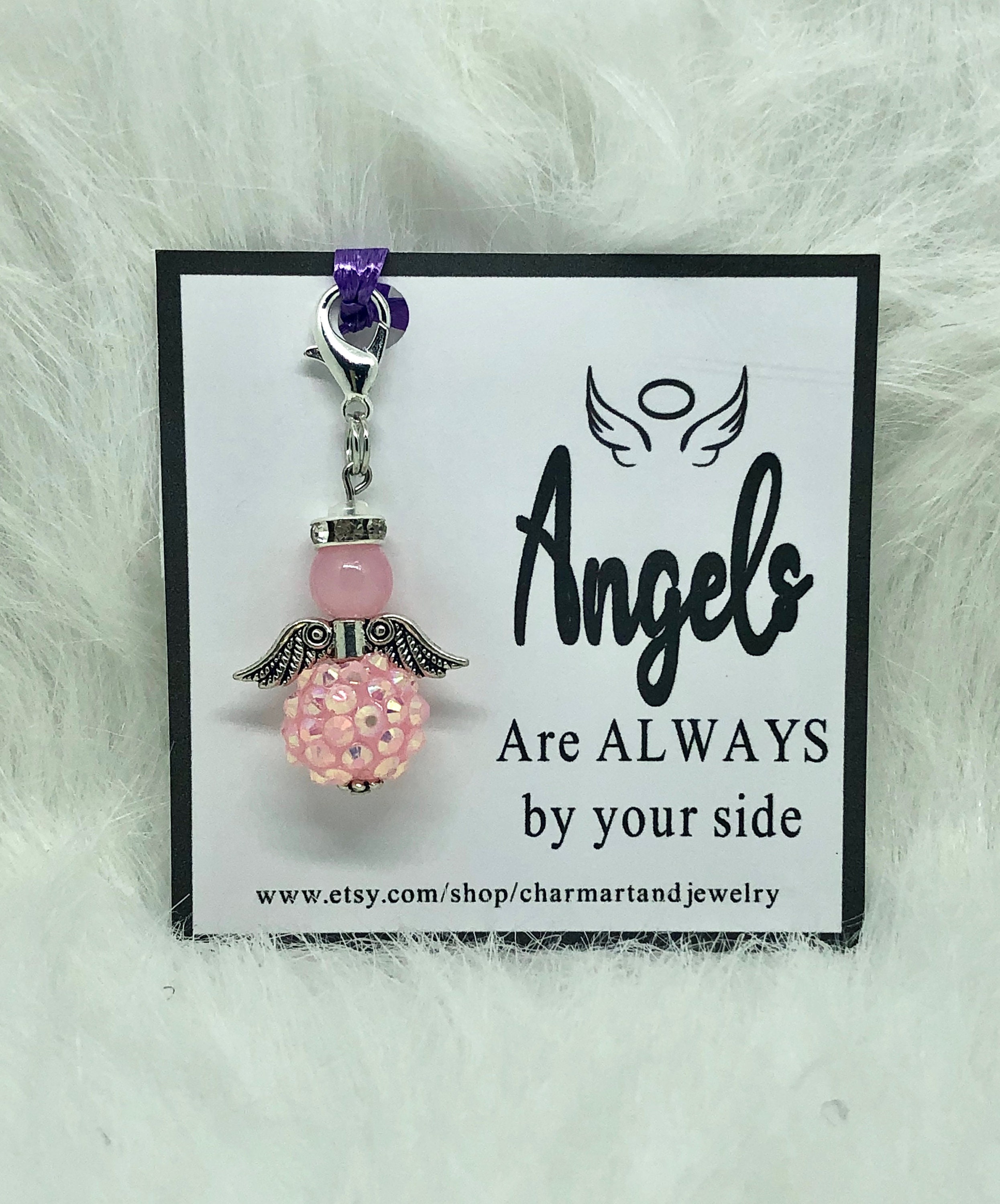 Angel Guardian Angel Charm Keychain Purse Charm Planner | Etsy