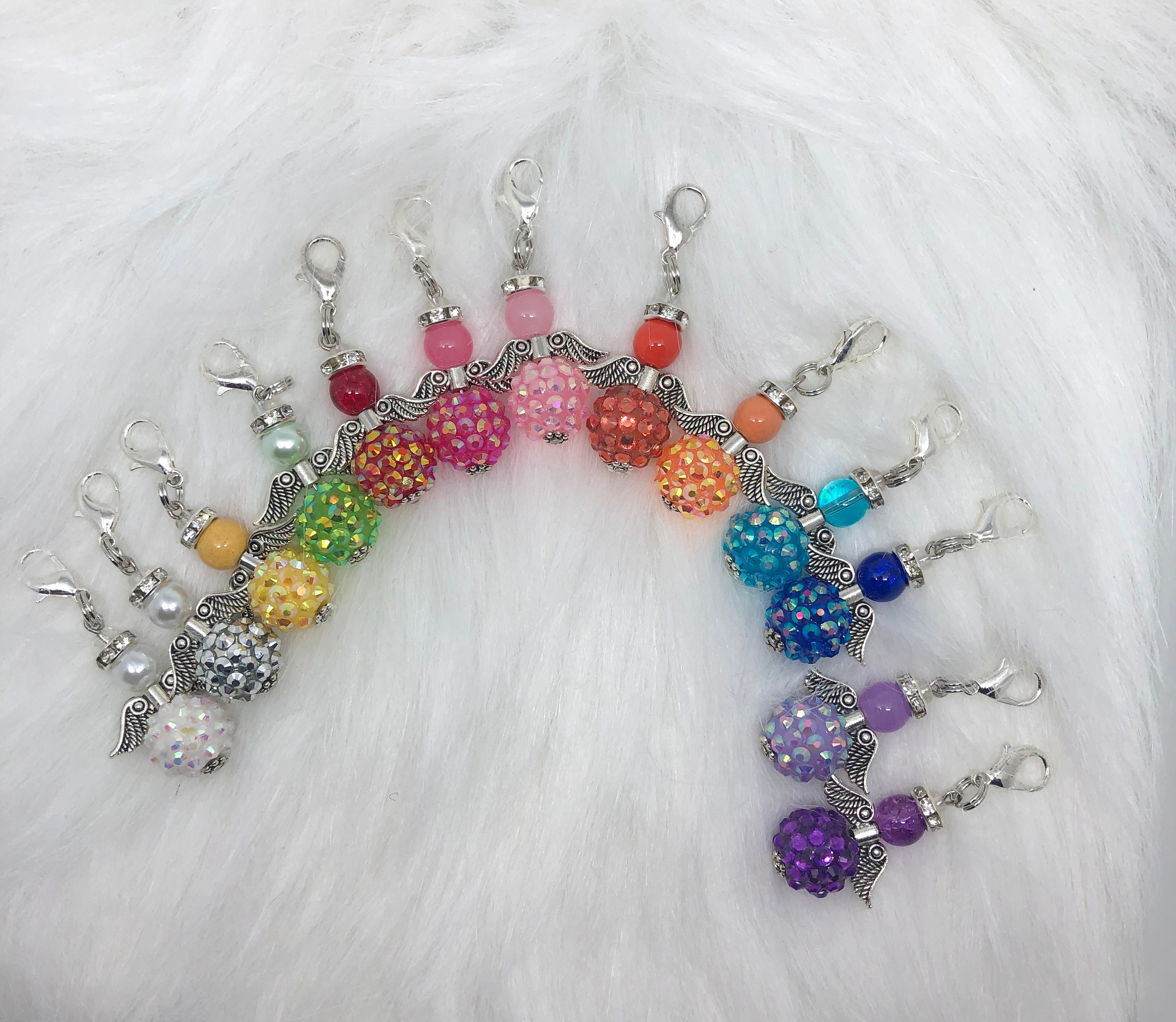 Angel Guardian Angel Charm Keychain Purse Charm Planner | Etsy