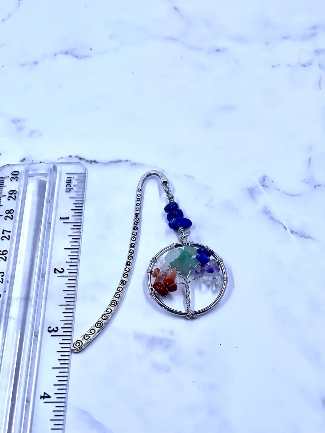 Tree of Life Bookmark With Lapis Lazuli Gemstone. Tree of Life Bookmark ...