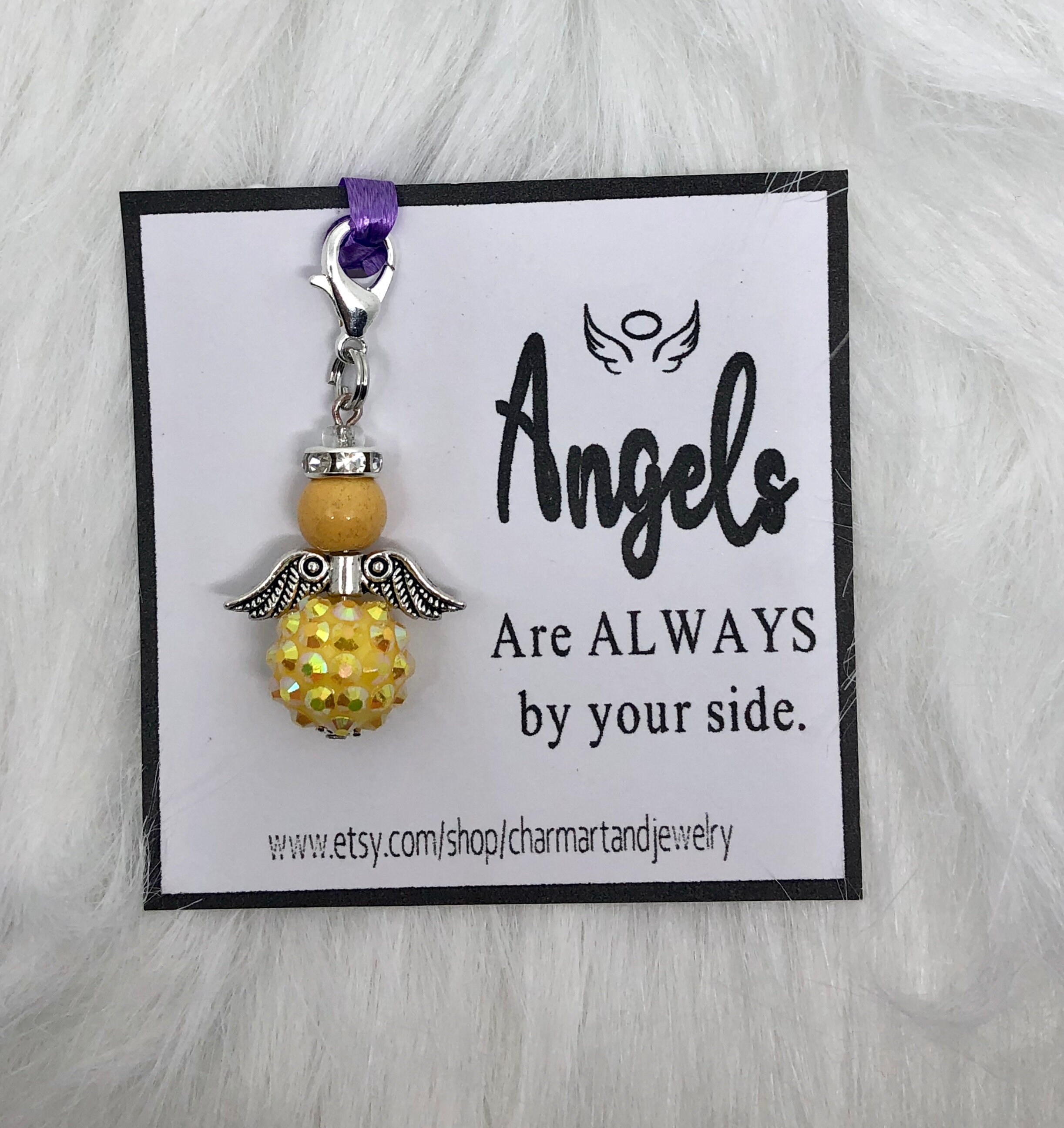 Angel Guardian Angel Charm Keychain Purse Charm Planner | Etsy