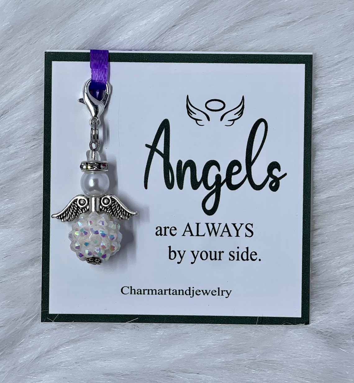 Angel, Guardian Angel Charm, Keychain, Purse Charm, Planner Charm ...