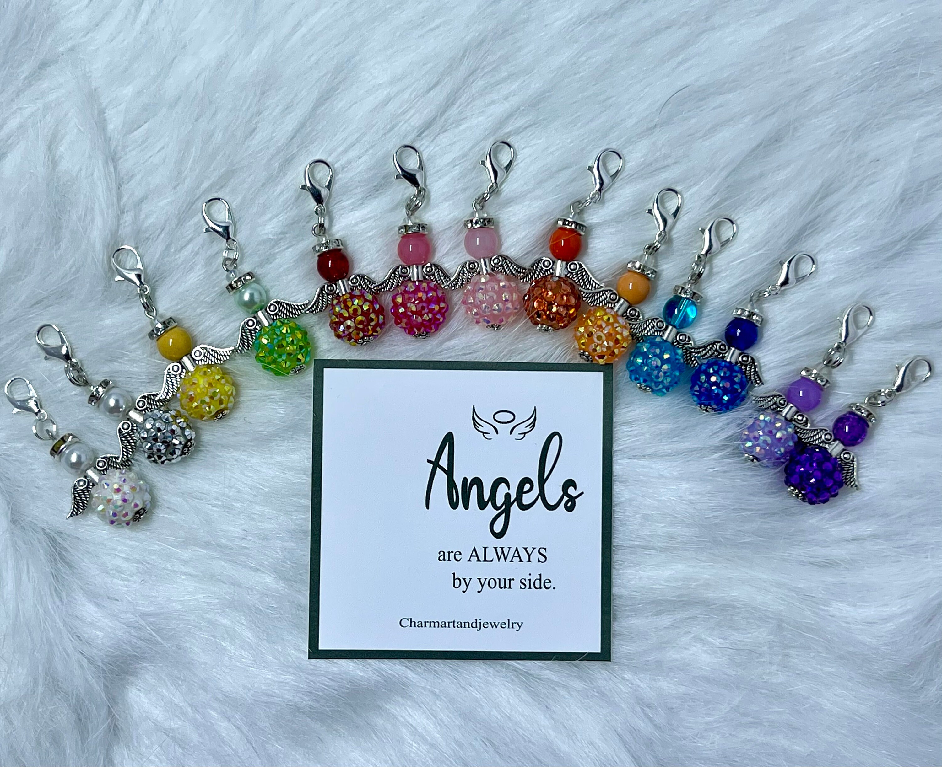 Angel, Guardian Angel Charm, Keychain, Purse Charm, Planner Charm ...