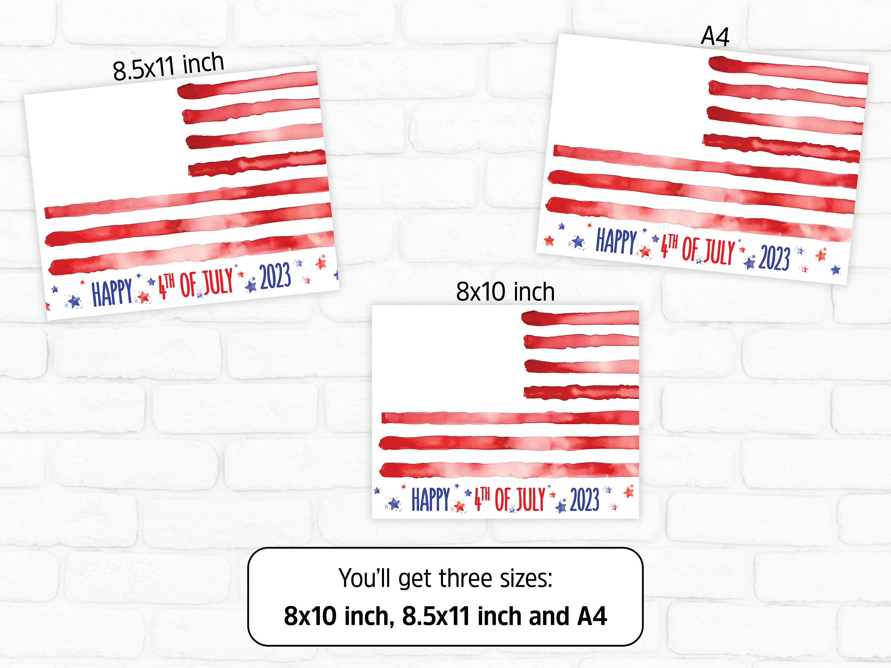 4th of July 2023 Flag Handprint Art INSTANT PRINTABLE - Etsy