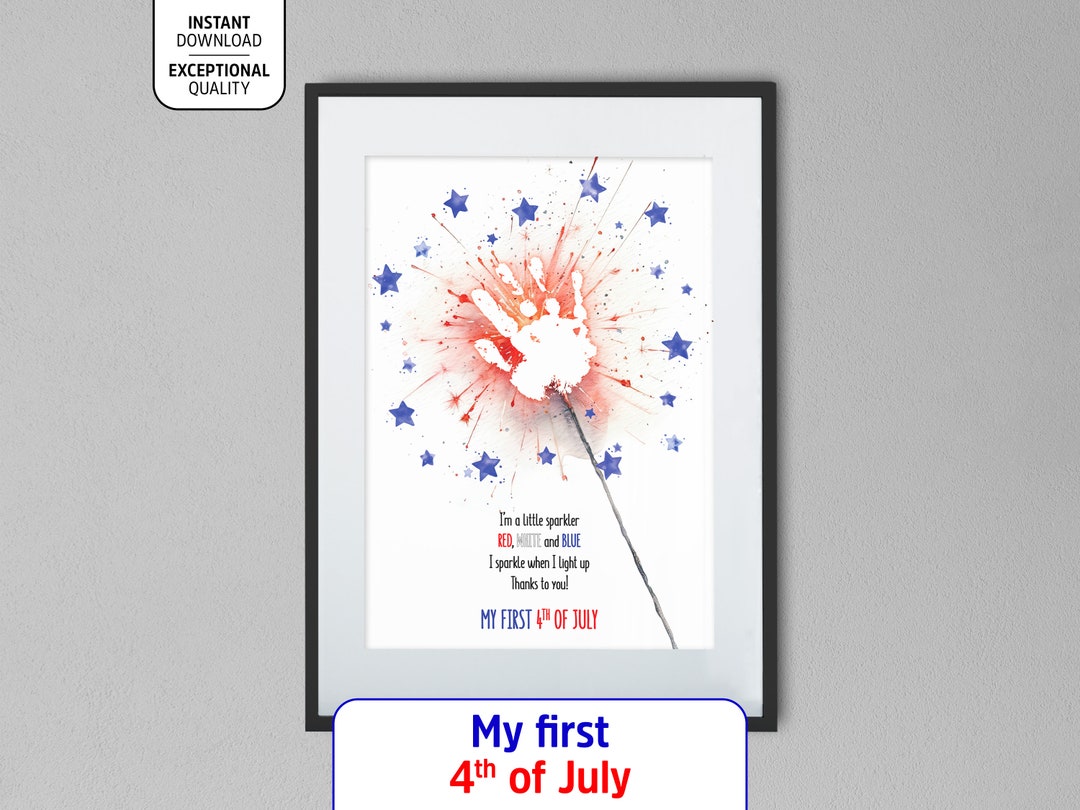 My First 4th of July Sparkler Poem Handprint | INSTANT PRINTABLE ...