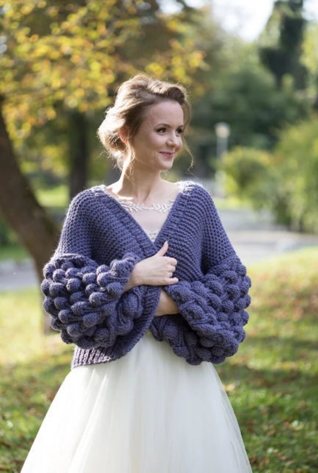 Chunky Knit Cardigan, Knit Bridal Sweater, Ready to Ship, Wedding ...