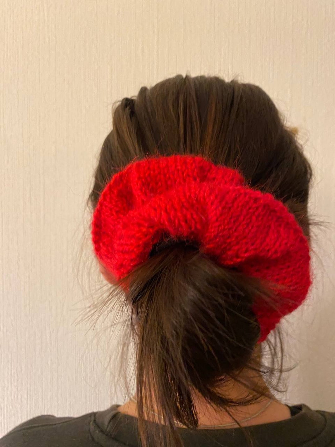 Oversized Scruhchie, Valentines Gift for Her, Chunky Knit Scrunchie ...
