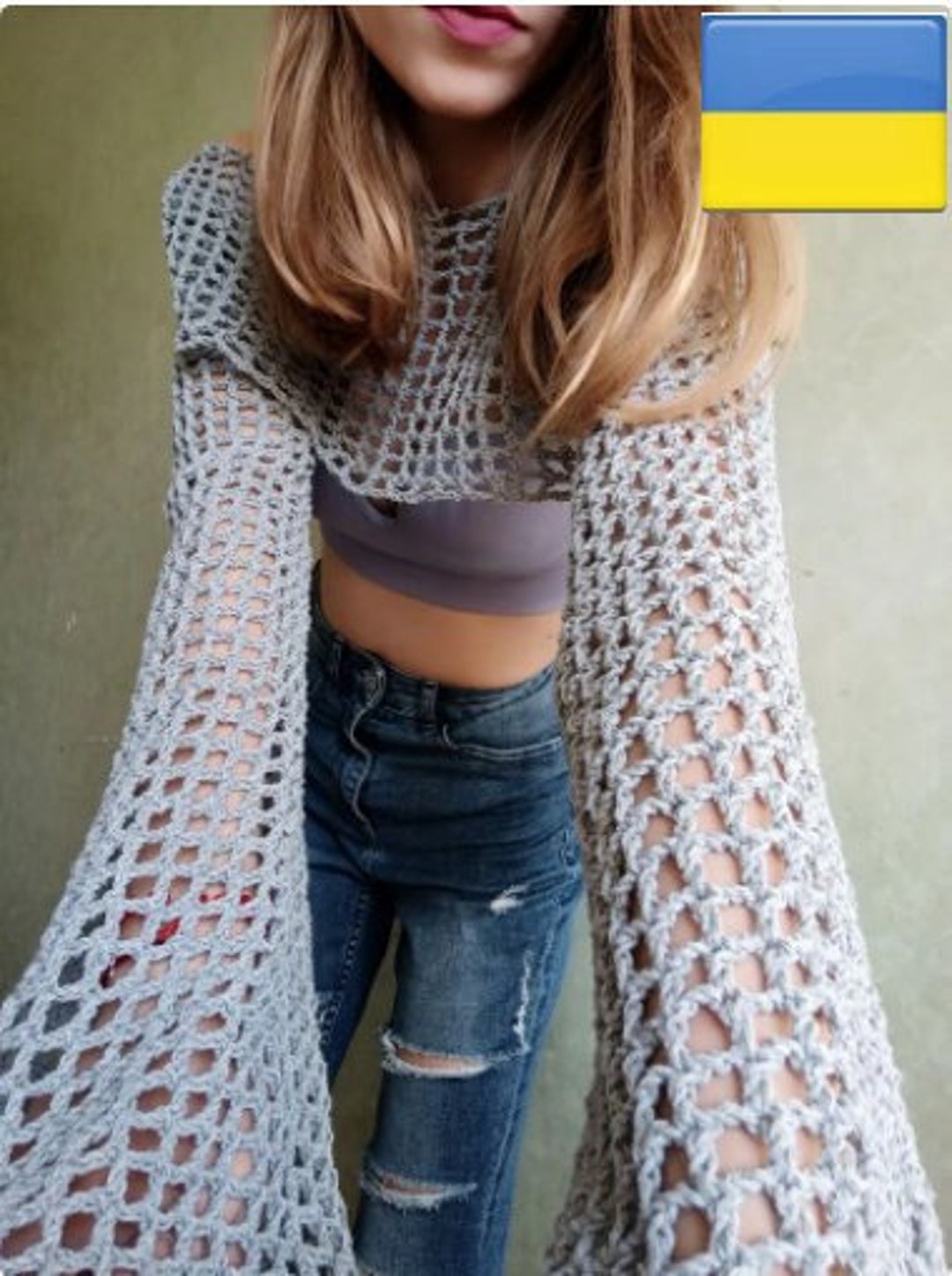 Crochet Pattern in Ukrainian, Сітка Гачком, МК Українською, Топ Гачком ...