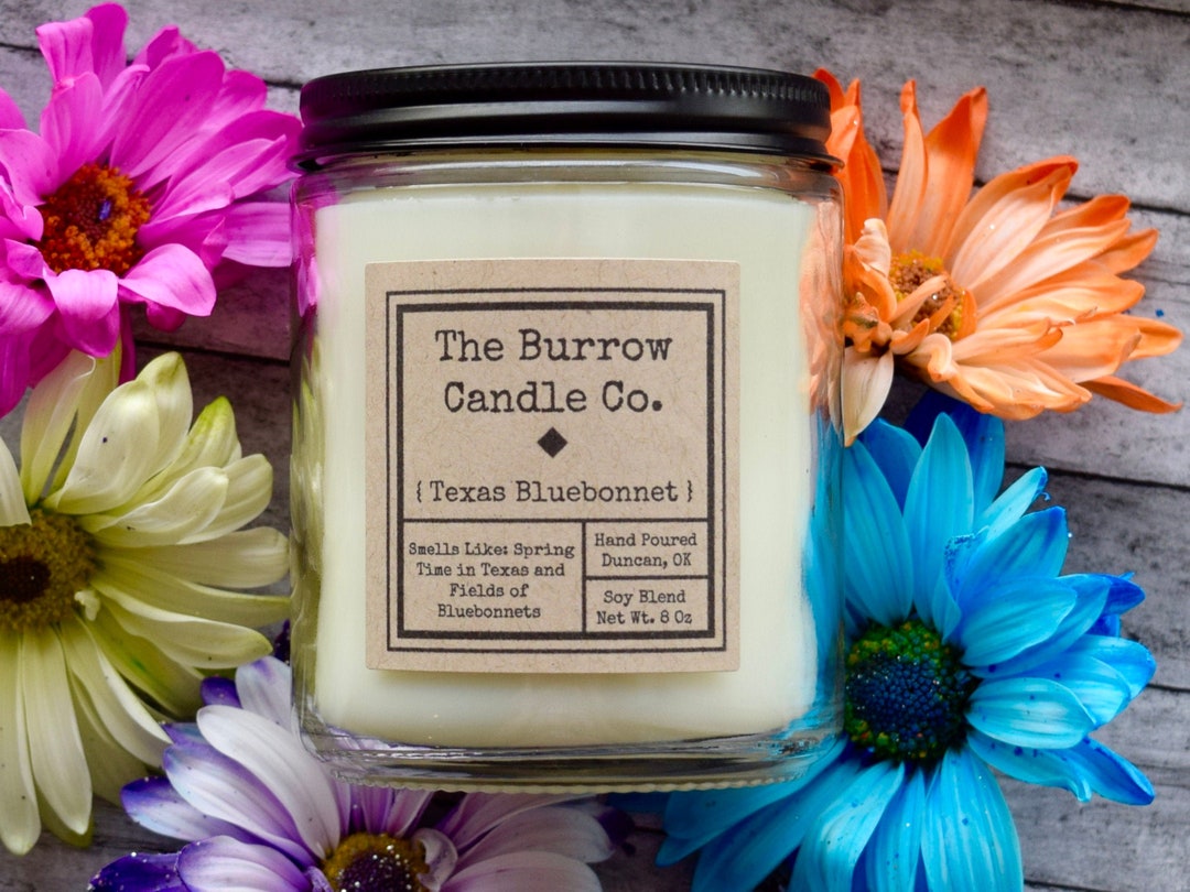 Texas Bluebonnet Candle | Handmade Soy Blend, Spring Scent - Etsy