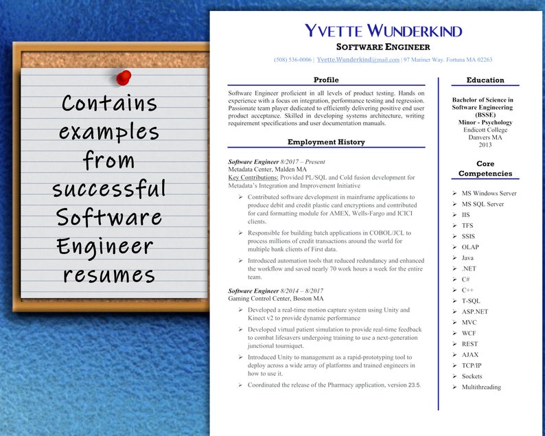 Software Engineer / Computer Programmer / Template W Successful Real ...