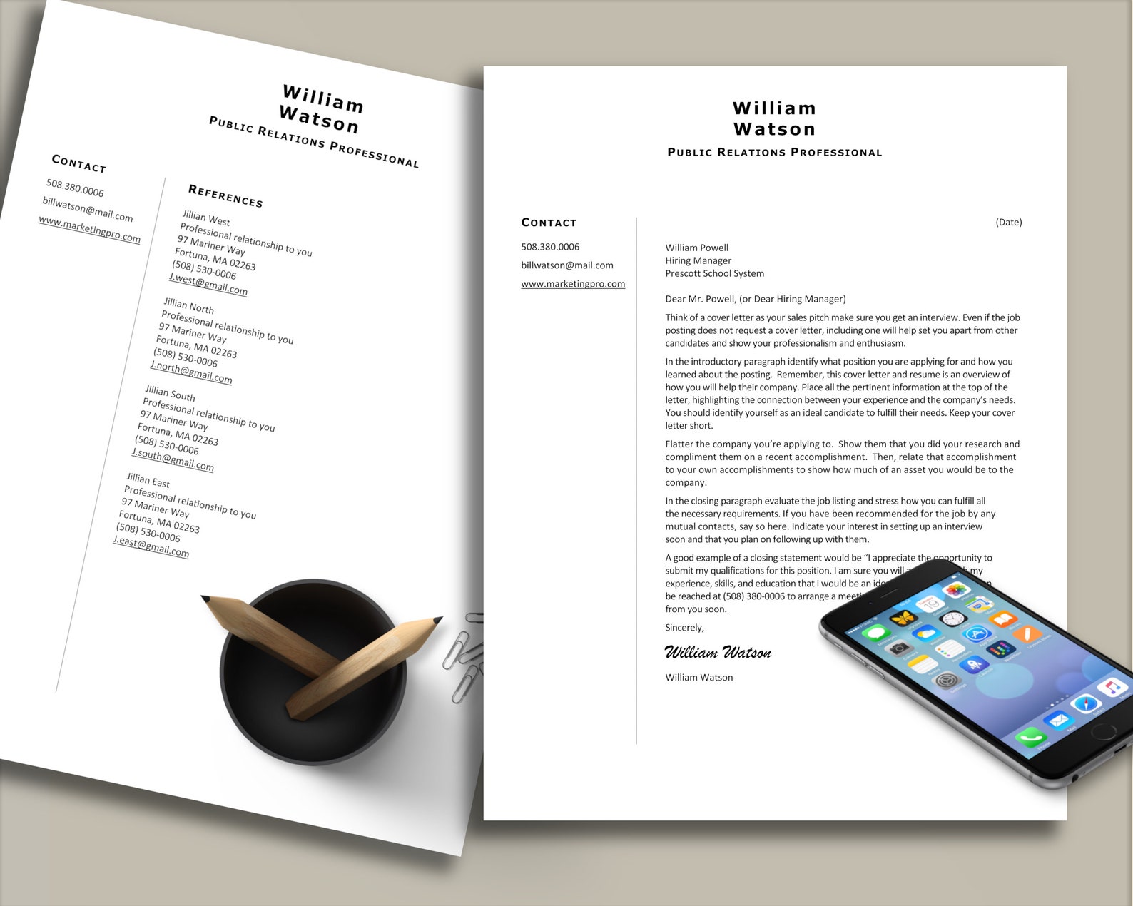 1 Page Modern Professional Resume Template With Successful Real World ...