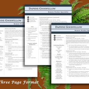 Customer Service/work at Home 1 Page Resume Template W Successful Real ...