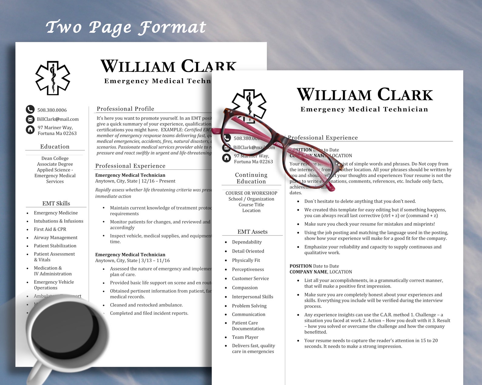 First Responder/emt/ Ambulance Tech Resume Template W Successful Real ...