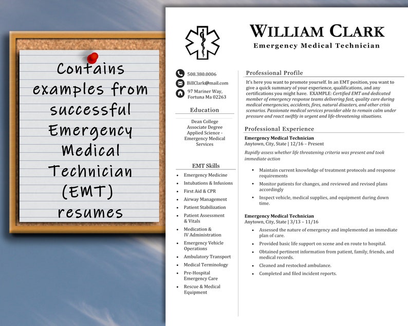 First Responder/emt/ Ambulance Tech Resume Template W Successful Real ...