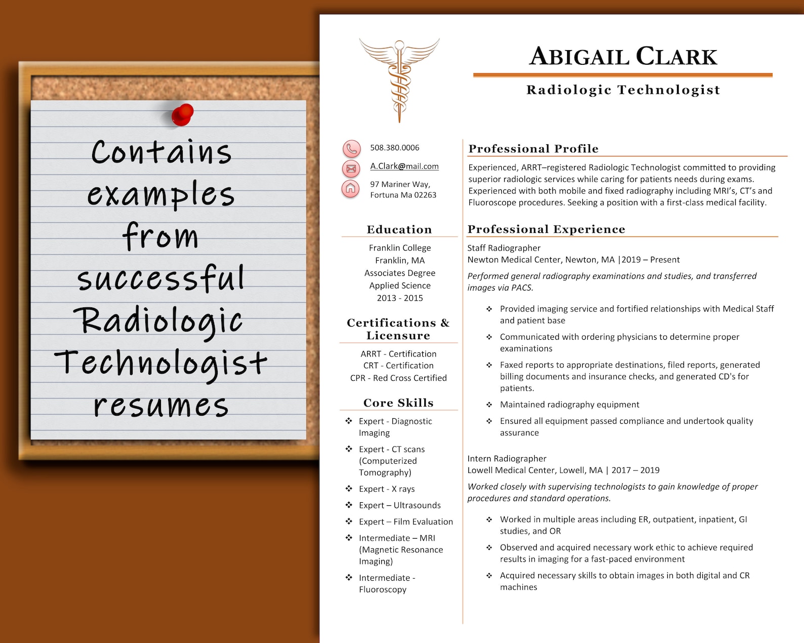 Radiologic Technologist / Radiographer Template With Successful Real ...