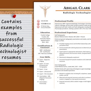 Radiologic Technologist / Radiographer Template With Successful Real ...