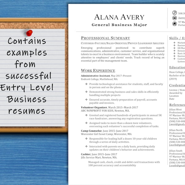 Graduate School Resume - Etsy