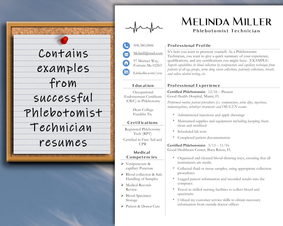 Phlebotomist Medical Assistant Resume Template: Real-world Examples ...