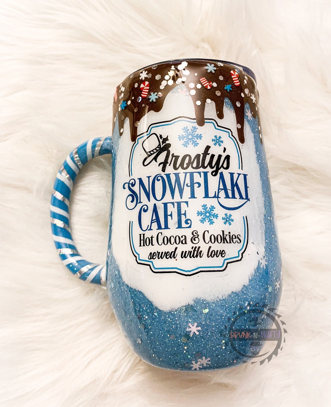 Custom Christmas Frosty the Snowman Hotchocolate Drip With Sprinkles ...