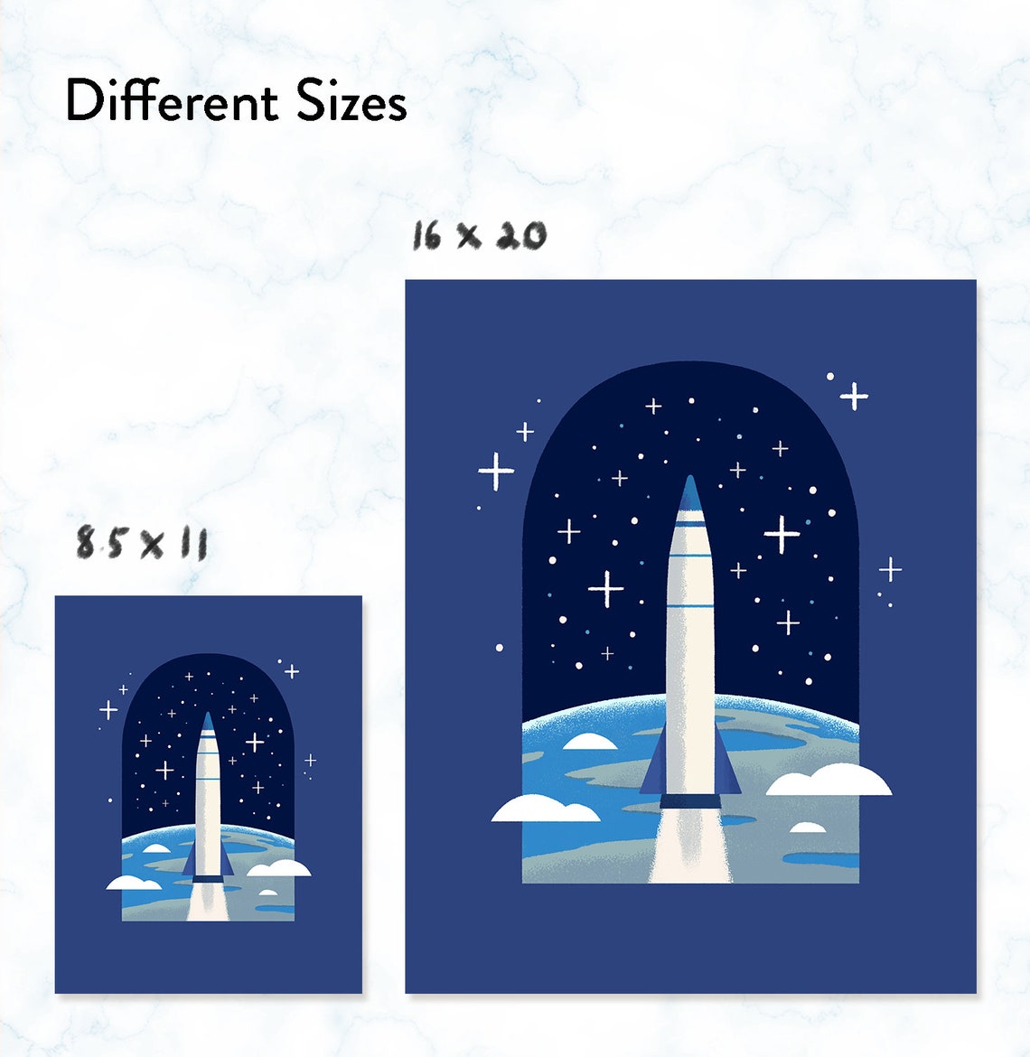 Up and Away Rocket Ship Poster, Space Rocket Print, Space Exploration ...