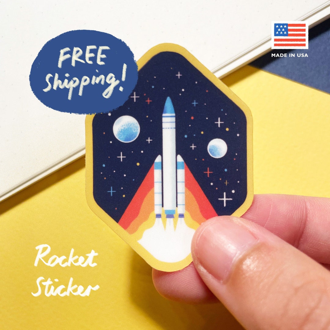 Space Sticker Rocket Launch Laptop Space Lovers Gift, Rocket Ship ...